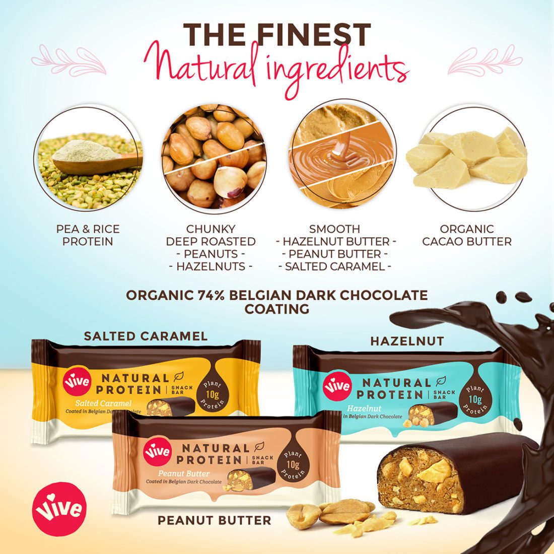 Vive Dark Chocolate Protein Bars Mixed Flavour Pack X 3 Bars | The Fine ...