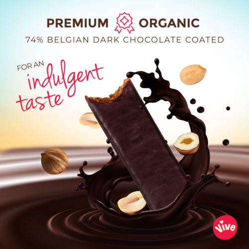 Vive Dark Chocolate Protein Bar, Peanut Butter | The Fine Harvest