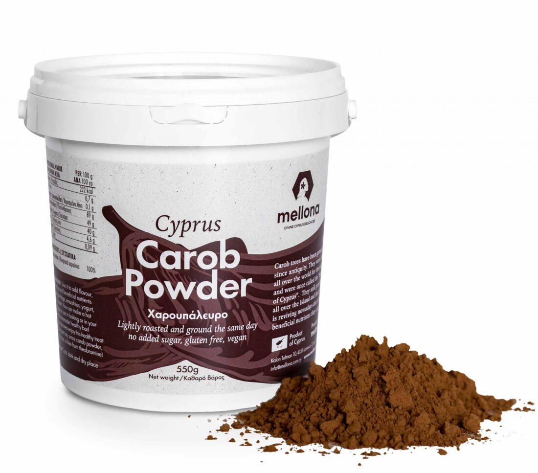 Mellona 100% Wild Carob Powder, 550g | The Fine Harvest