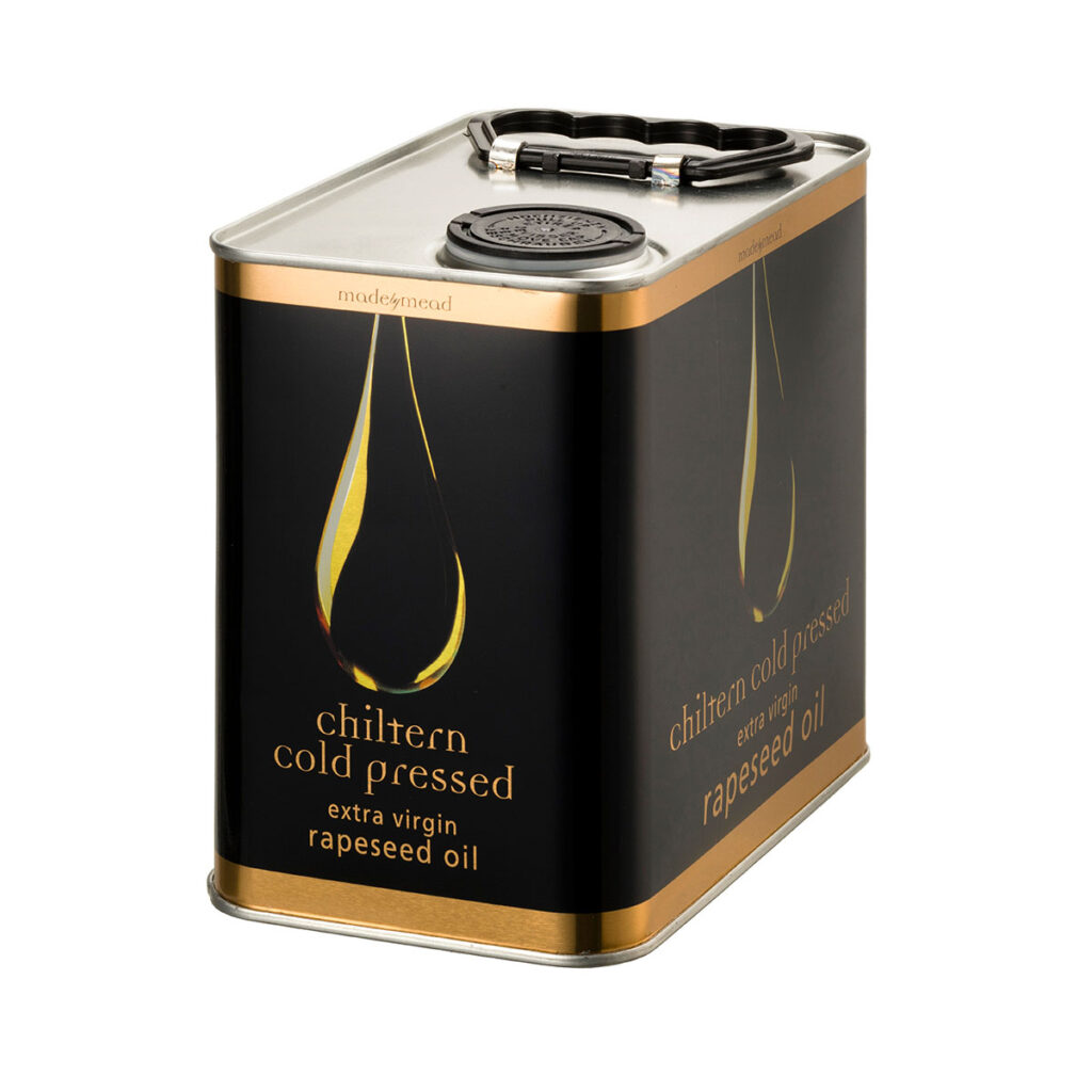 Chiltern Cold Pressed Extra Virgin Rapeseed Oil 2.5L Tin | The Fine Harvest